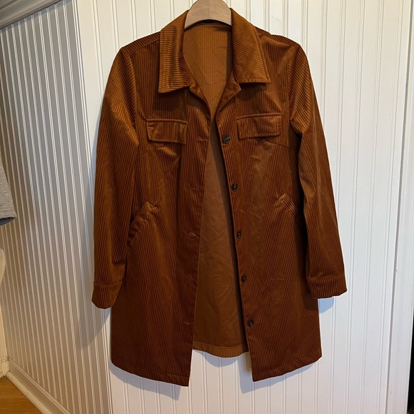 SHEIN | Tops | Shacket With Ribbed Corded Look | Poshmark